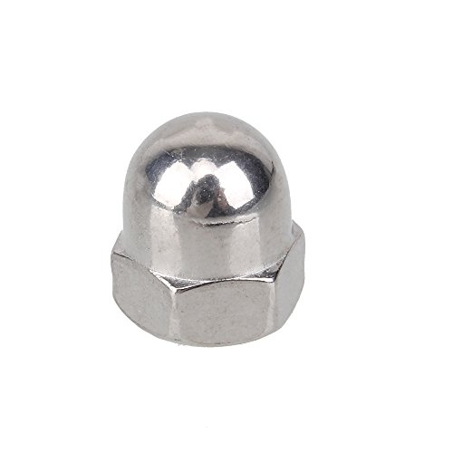 BQLZR 304 Stainless Steel Cap Acorn Hex Nut M6 Right Hand Threads Marine Replacement for 2007 XC90 Plate,Replacement for 2009 S-60 Pack of 10