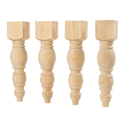 CAROLINA LEG CO. Modern Chunky Bench Legs - Perfect for Coffee Tables - Set of 4 - Made in NC - Dimensions: 3.5" x 16"