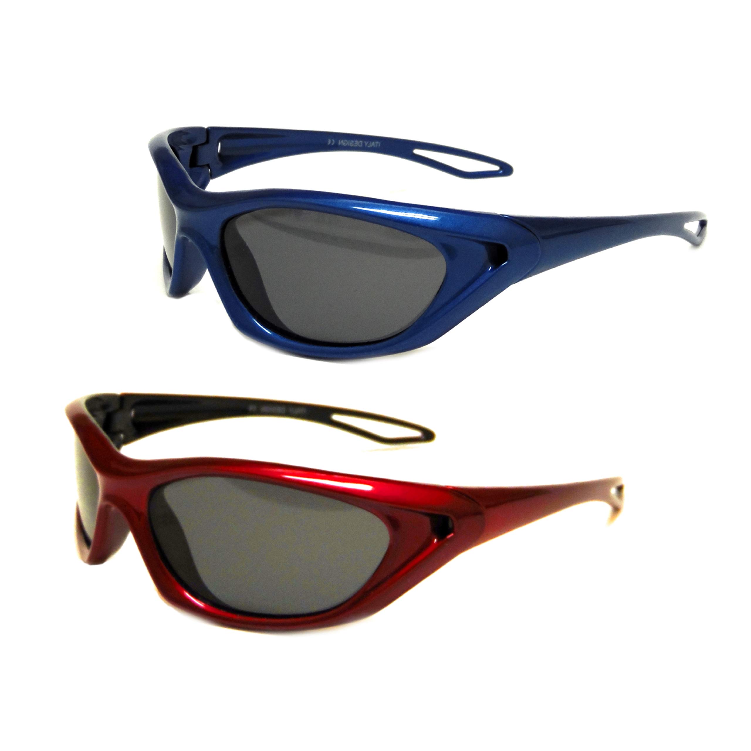 Sporty Shades - S120mm (Blue + Red 2 Pack)
