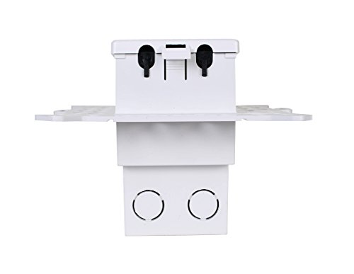 Arlington DBVM1W-1 Low Profile IN BOX Electrical Box with Weatherproof Cover for New Construction Stucco/Textured Surfaces/Rigid Siding, Vertical, 1-Gang, White
