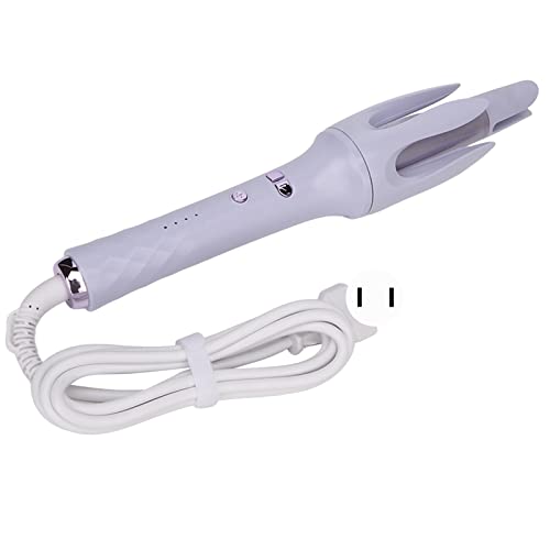 Automatic Ceramic Curling Iron Wand Prevent Scalding Negative Ion Automatic Curling Iron Hair Styling Fast Heating 100-240V for Home for Lady (US Plug)