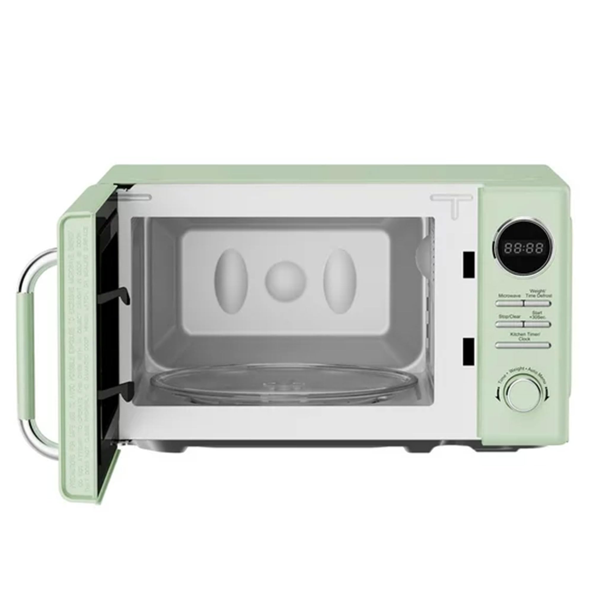 Magic Chef 0.7 Cubic Feet 700 Watt Classic Retro Touch Countertop Microwave with 10 Power Levels, 9 Auto Cook Menus, and Glass Turntable, Black