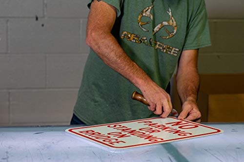 Customizable No Parking, Violators Will Be Towed at Owners Expense Heavy Duty Sign (Red), Includes Holes, 3M Sheeting, Highest .080 Gauge Aluminum