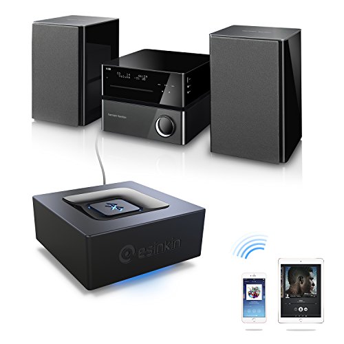 Bluetooth Audio Adapter for Music Streaming Sound System, esinkin W29-us Wireless Audio Adapter Works with Smart Phones and Tablets, Wireless Adapter for Speakers