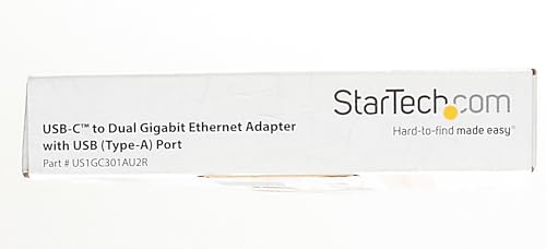 StarTech.com USB-C to Dual Gigabit Ethernet Adapter with USB 3.0 (Type-A) Port - USB Type-C Gigabit Network Adapter (US1GC301AU2R)