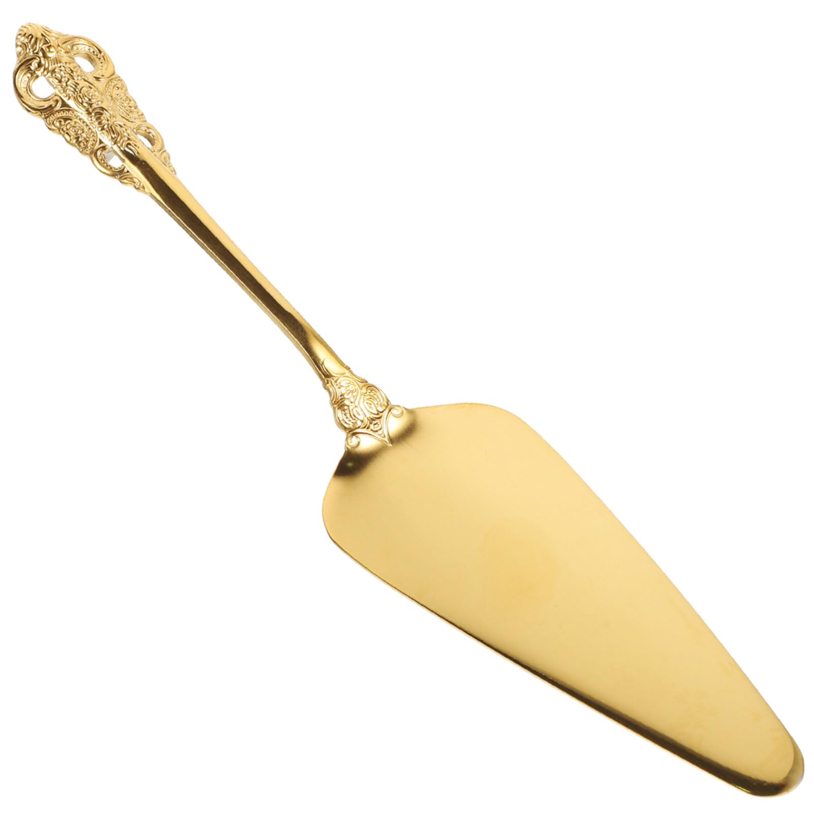 CALLARON Wedding Decor Stainless Steel Cake Server Pie Server Cake Knife Pizza Cutters Scraper Tart Dessert Slicer Cake Silvery Serving Spatulas For Wedding Birthday Loaves Egg Butter Vintage Decor
