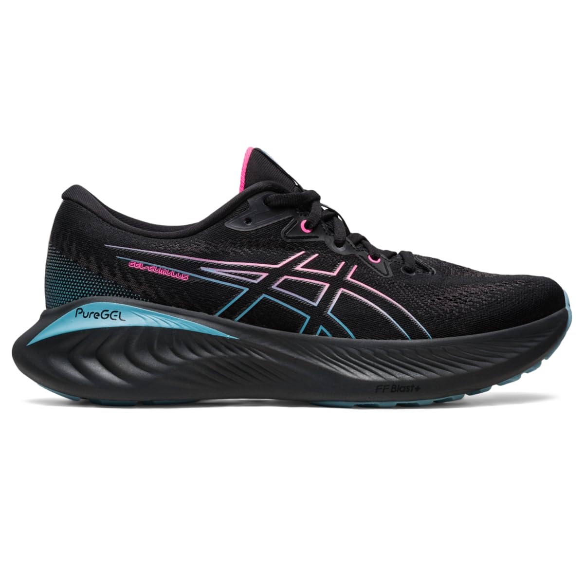 ASICS Women's Gel-Cumulus 25 GTX Shoes, 7, Black/HOT Pink