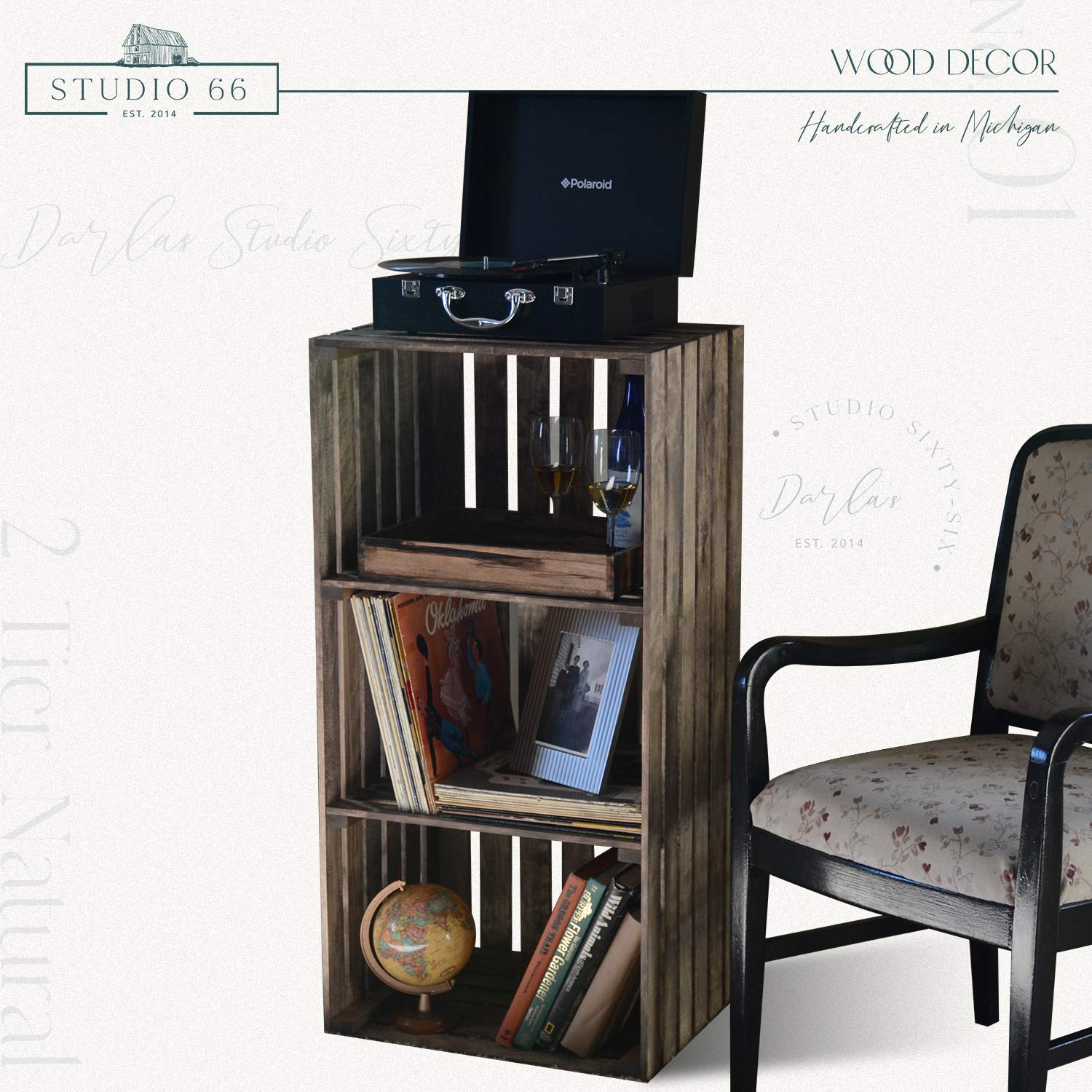 Darla'Studio 66 3 Tier Turntable Stand