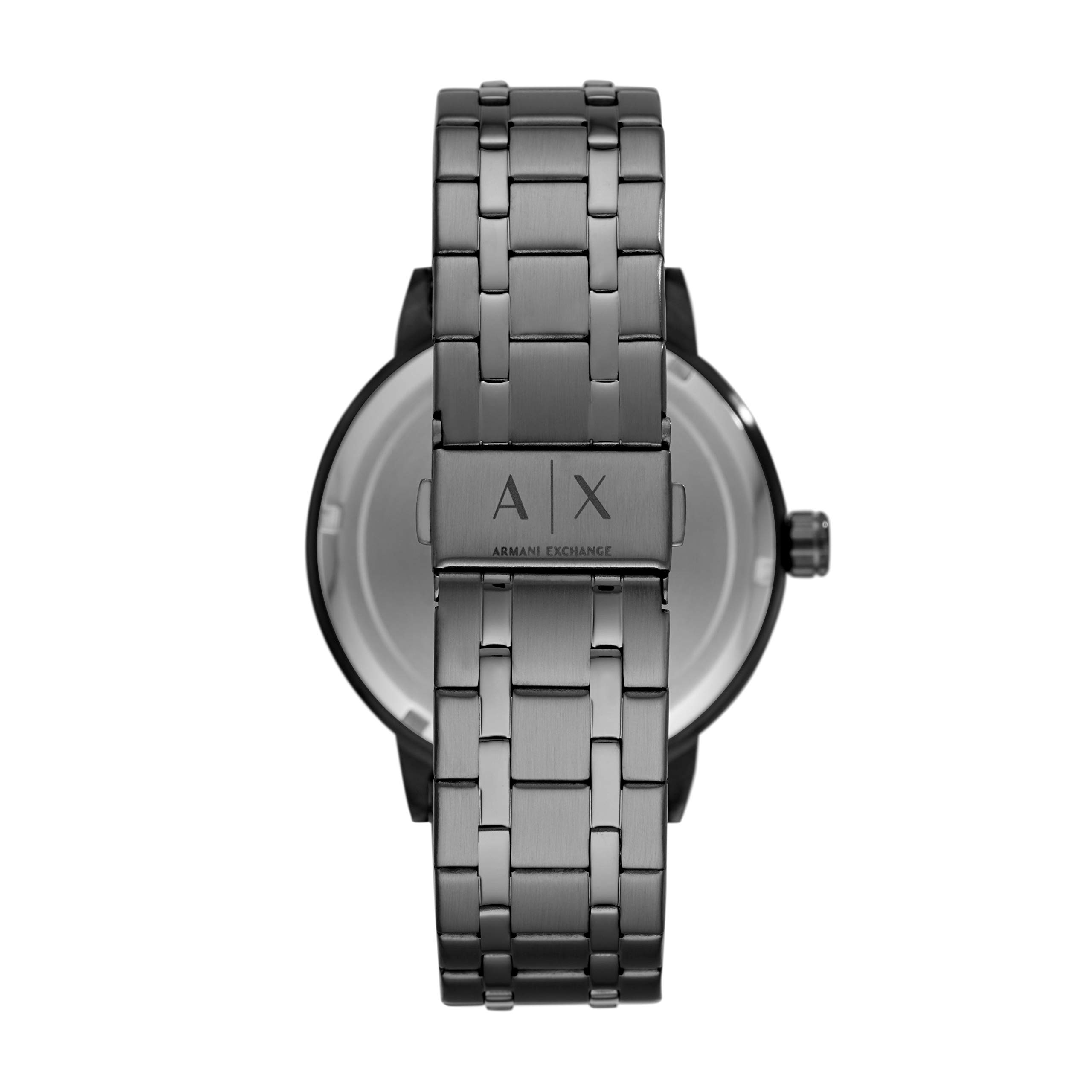 Armani Exchange Men's Three-Hand Date Gunmetal-Tone Stainless Steel Watch AX1472