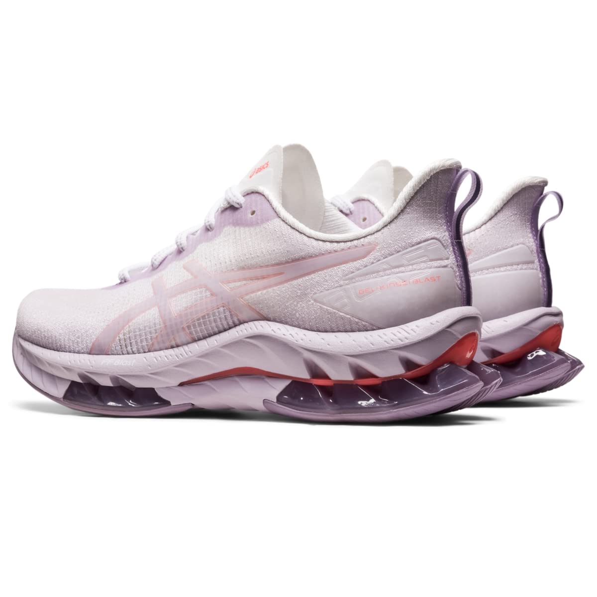 ASICS Women's GEL-KINSEI BLAST LE 2 Running Shoes, 7.5, WHITE/PAPAYA