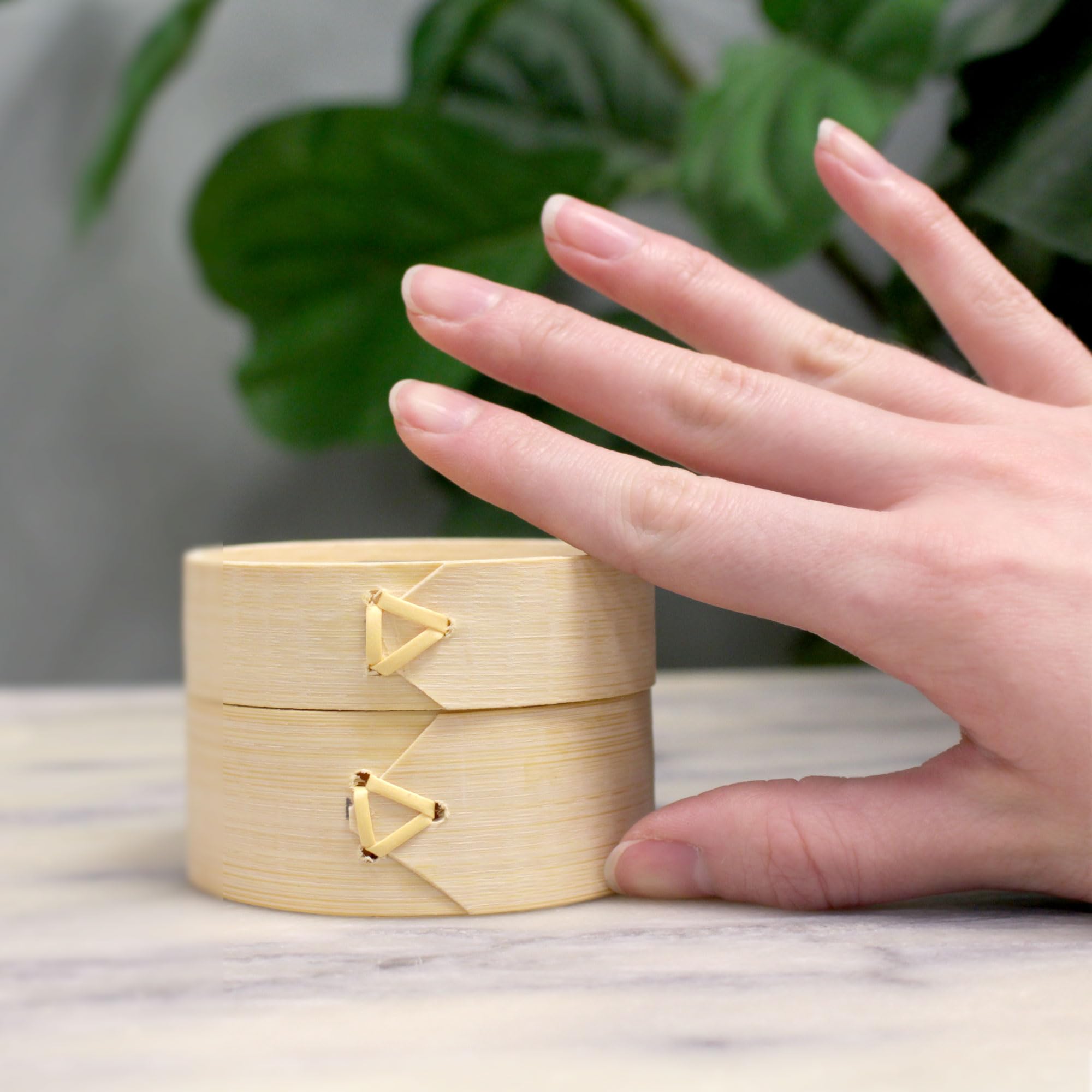 BambooMN 3 Inch Mini Bamboo Dim Sum Dumpling Steamer Basket for Dessert Party Favors Wedding Birthday Home Decorations Supplies, BambooMN 30 Pieces