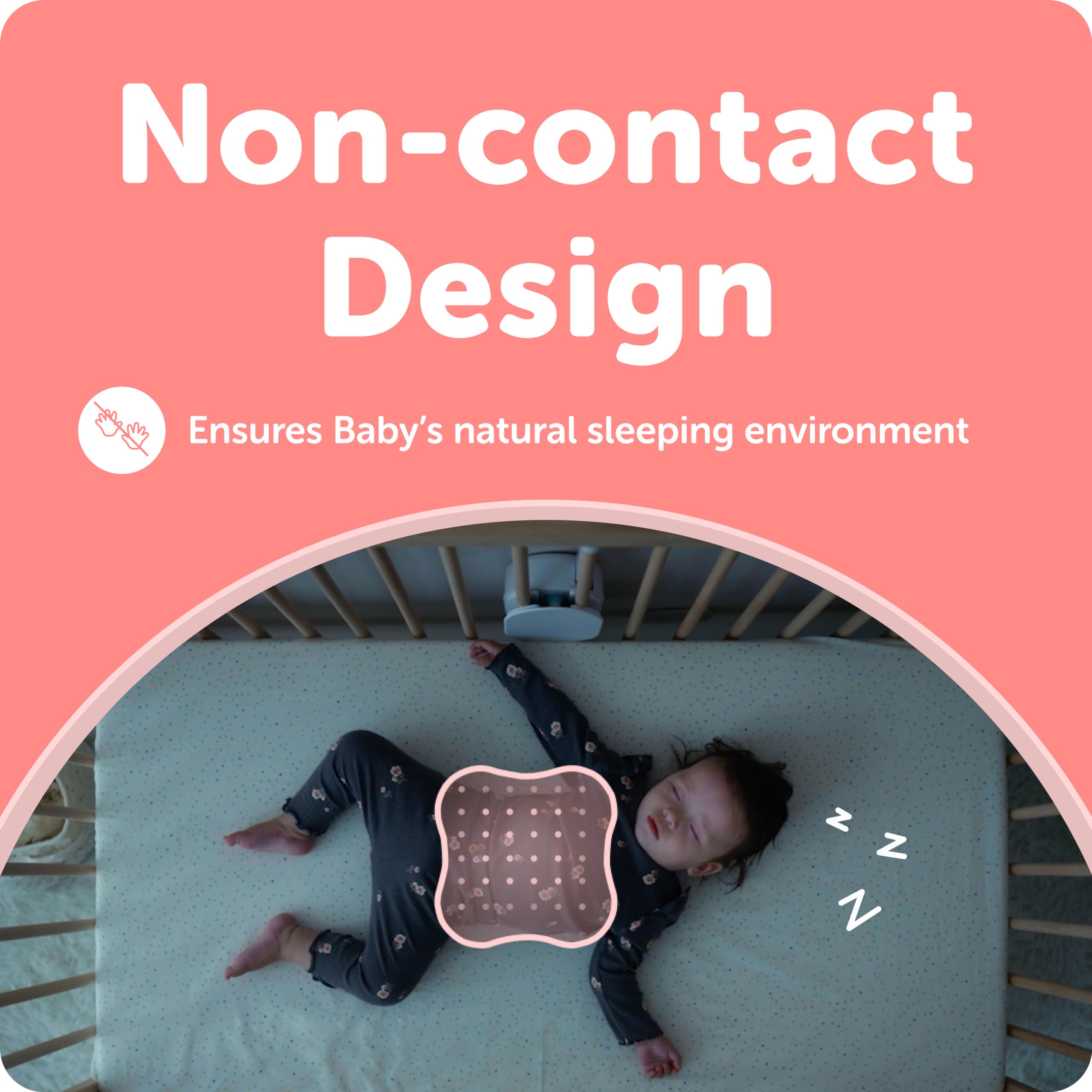 CuboAi Sleep Sensor Pad - Real-Time Baby Micro Movement Tracking & Motion Detection with Proactive AI Baby Safety Alerts, Non-Contact | Must be Paired with Cubo Ai Plus Smart Baby Monitor