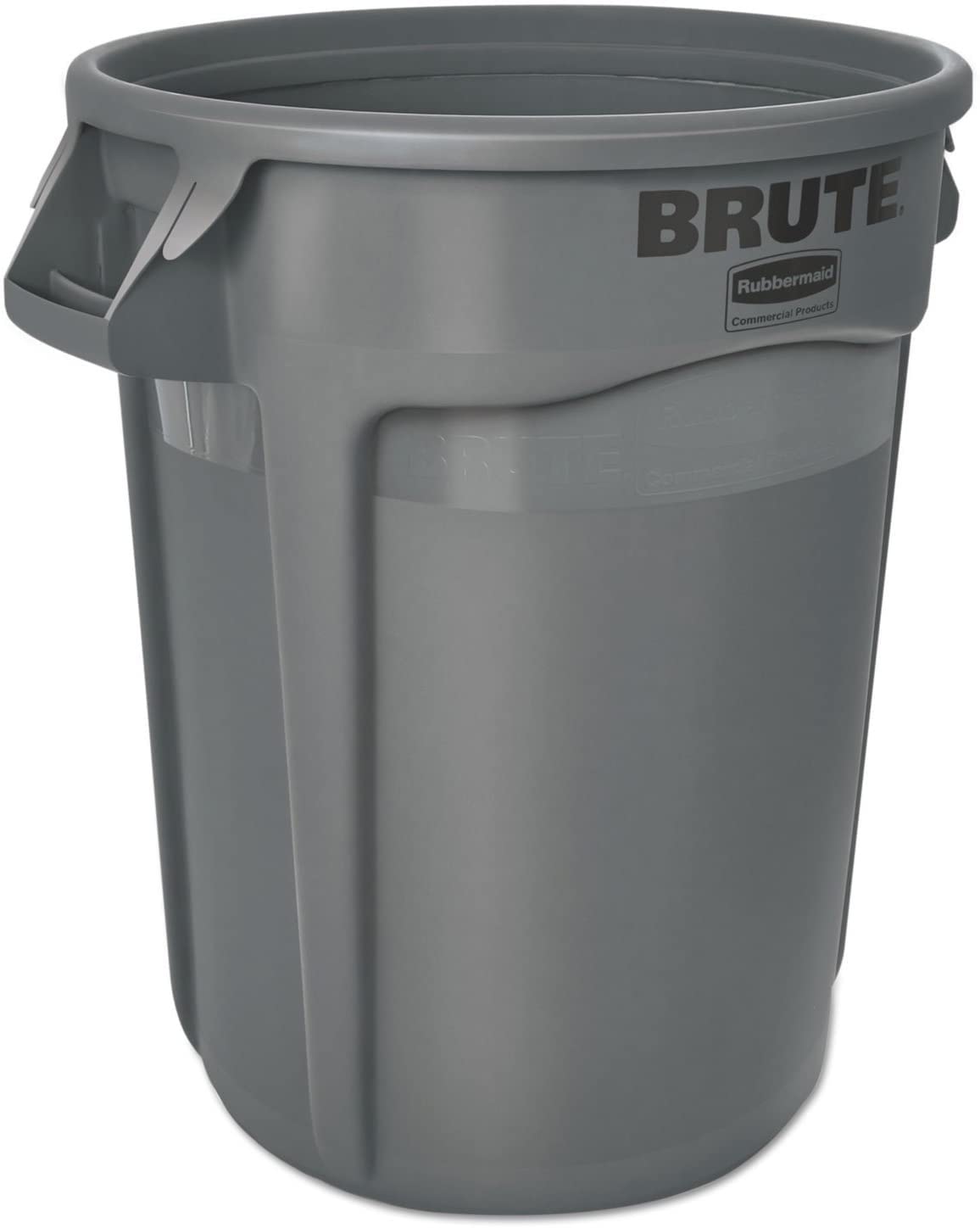 Rubbermaid Commercial 263200GY Round Brute Container Plastic 32 gal Gray (One Pack)