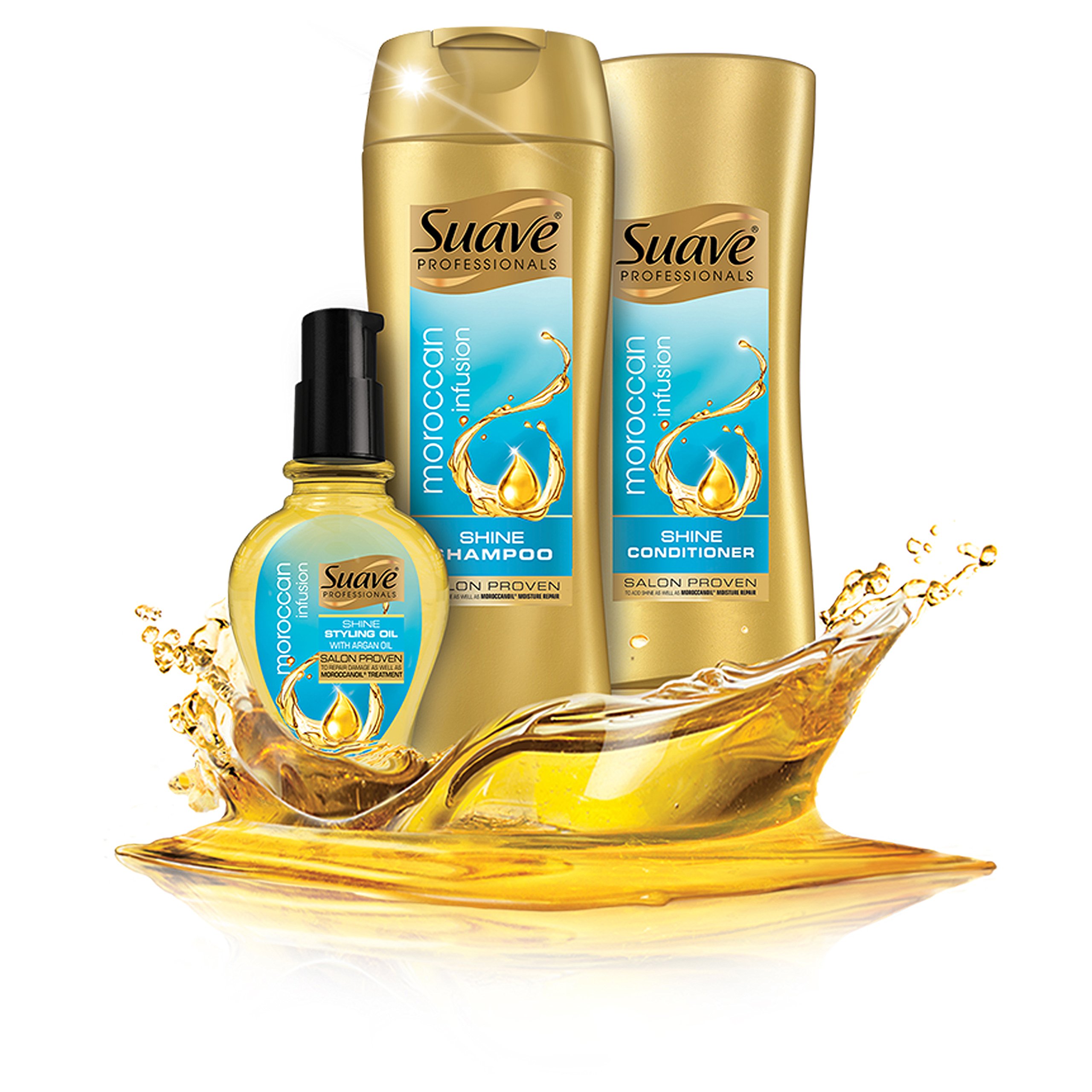 Suave Shine Shampoo and Conditioner, Moroccan Infusion, 12.6 Fl Oz (Pack of 2)