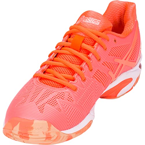 ASICS Women's GEL-Solution Speed 3 L.E Tennis Shoes, 11M, FLASH CORAL/CANTELOUPE/APRICOT