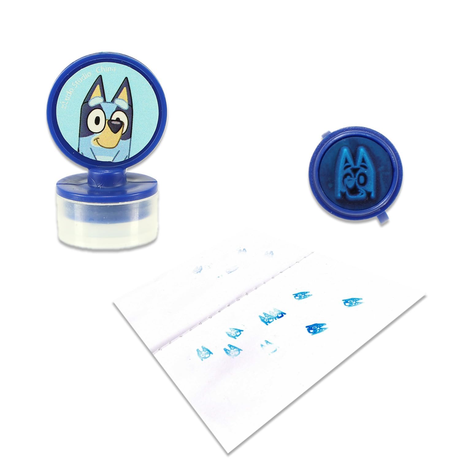 Bluey Birthday Party Favor Set - Bundle with 24 Bluey Activity Packs | Mini Sketch Book, Stickers, and Stamper | Blue Party Supplies