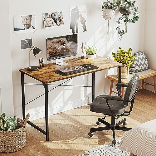 CubiCubi Computer Desk, 32 inch Small Home Office Desk for Small Spaces, Modern Simple Style for Home, Office, Study, Writing, Brown