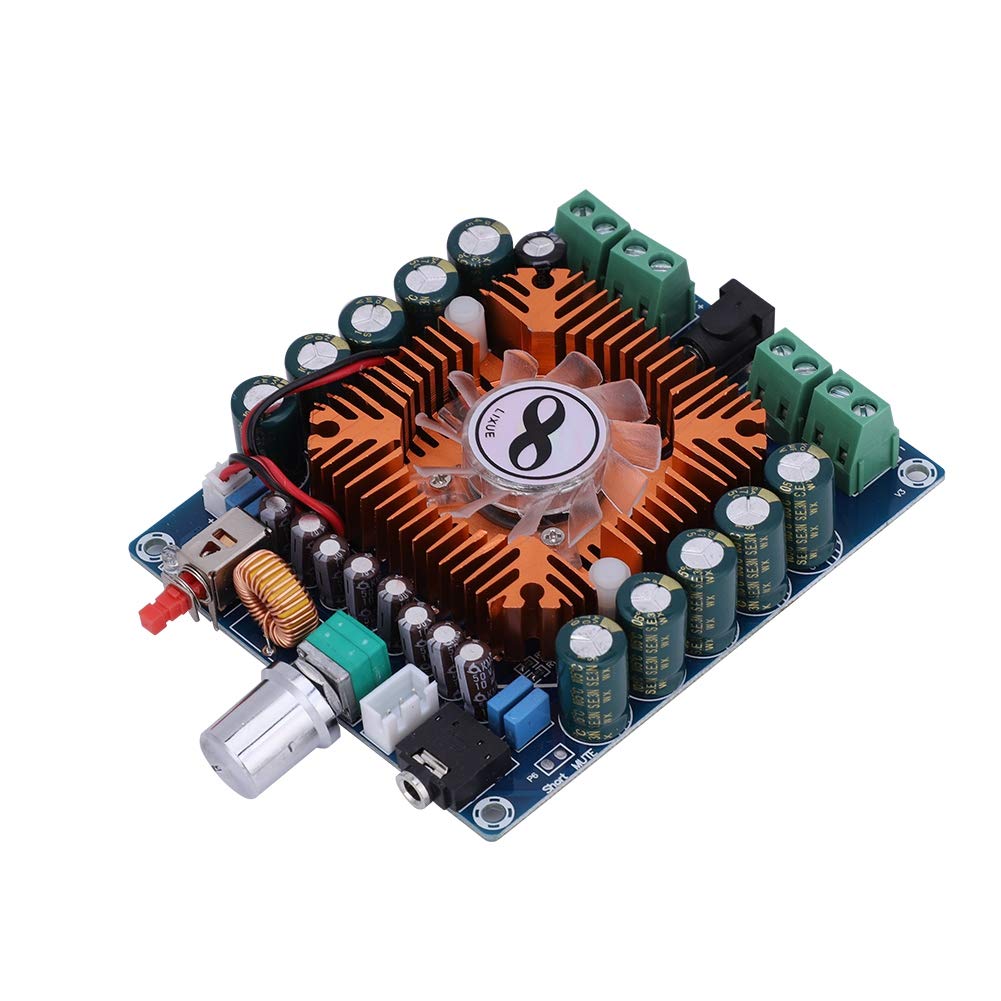 Digital Audio Amplifier Board, 4 Channels 4 x 50W Large Power HiFi Amplifier Board - IC Smart Cooling Digital Amplifier Board