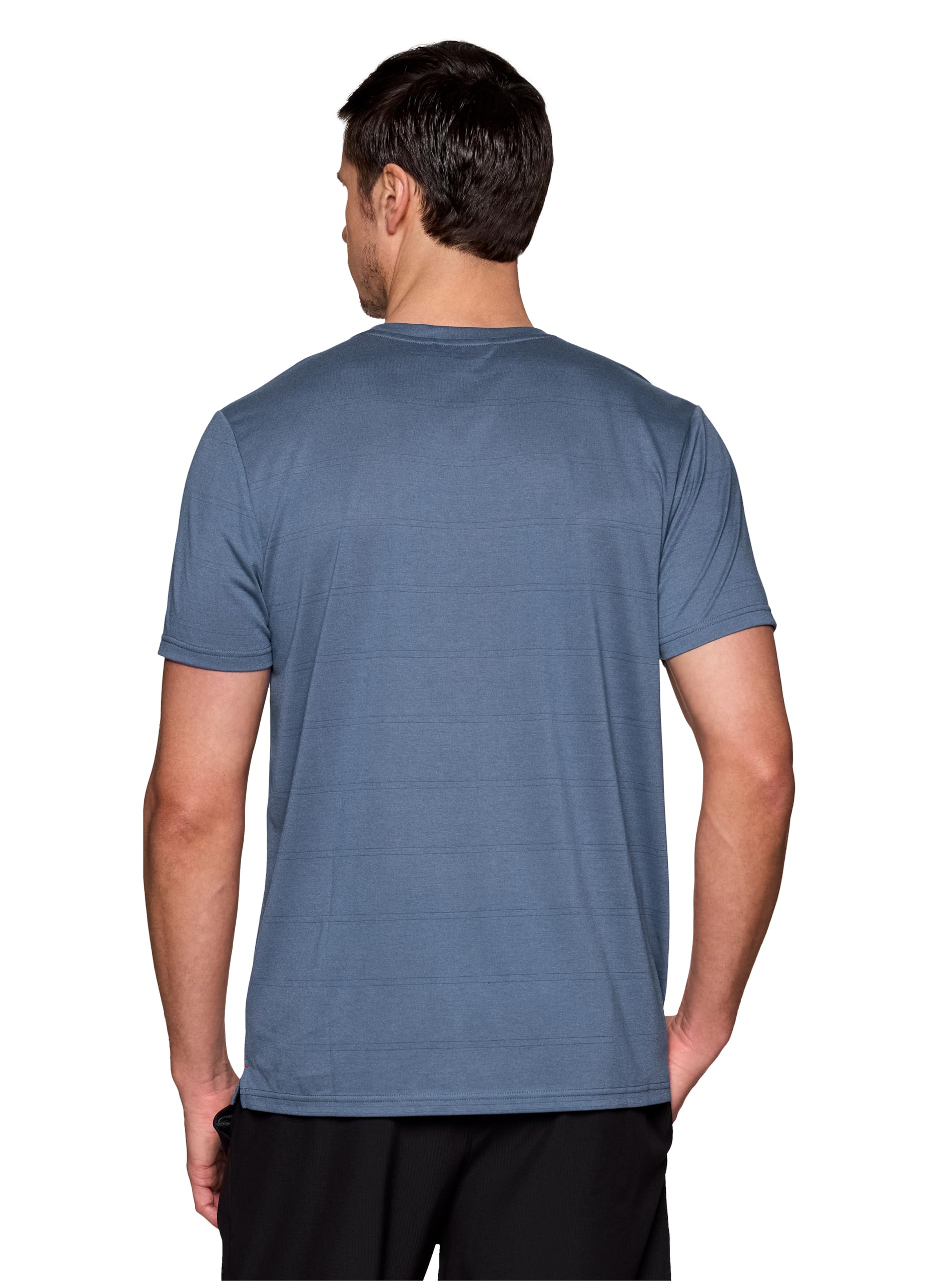 Avalanche Men's Zipper Pocket Mesh Short Sleeve Crewneck T-Shirt Mini Mesh Grey L