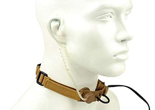 Armorwerx Covert Military Throat Mic Headset (Tan)
