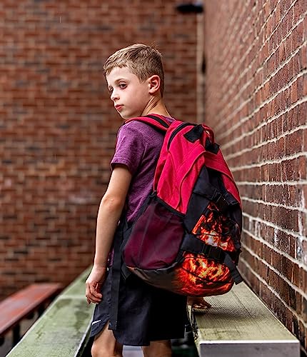 Choco Mocha Boys Camo Backpack for Elementary Middle School, Green Large Backpack for Kids Teen Boys, 18 Inch