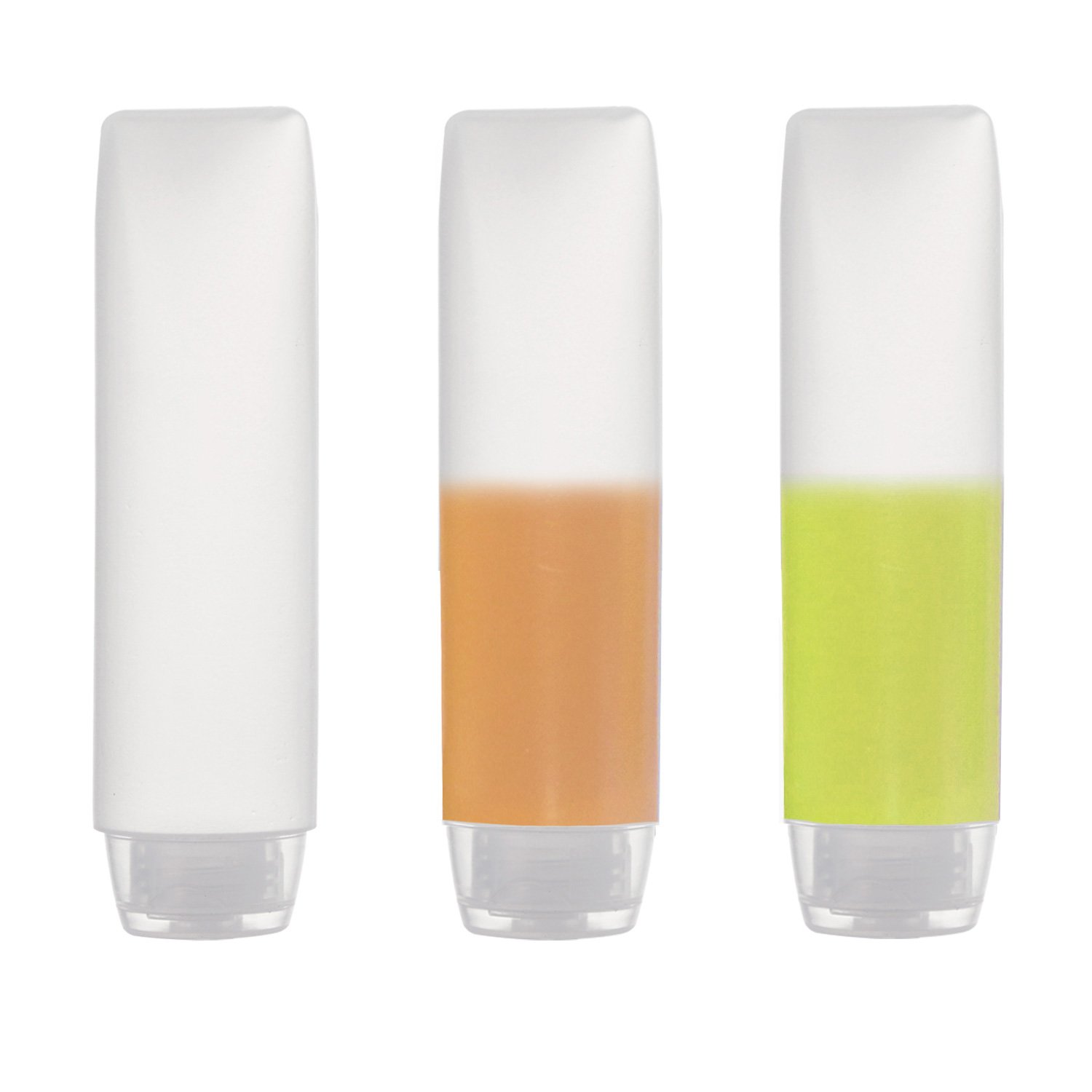 OTO 6 Pack Travel Size Plastic Squeeze Bottles for Liquids, 30ml/1 Fl. Oz TSA Approved Makeup Toiletry Cosmetic Containers