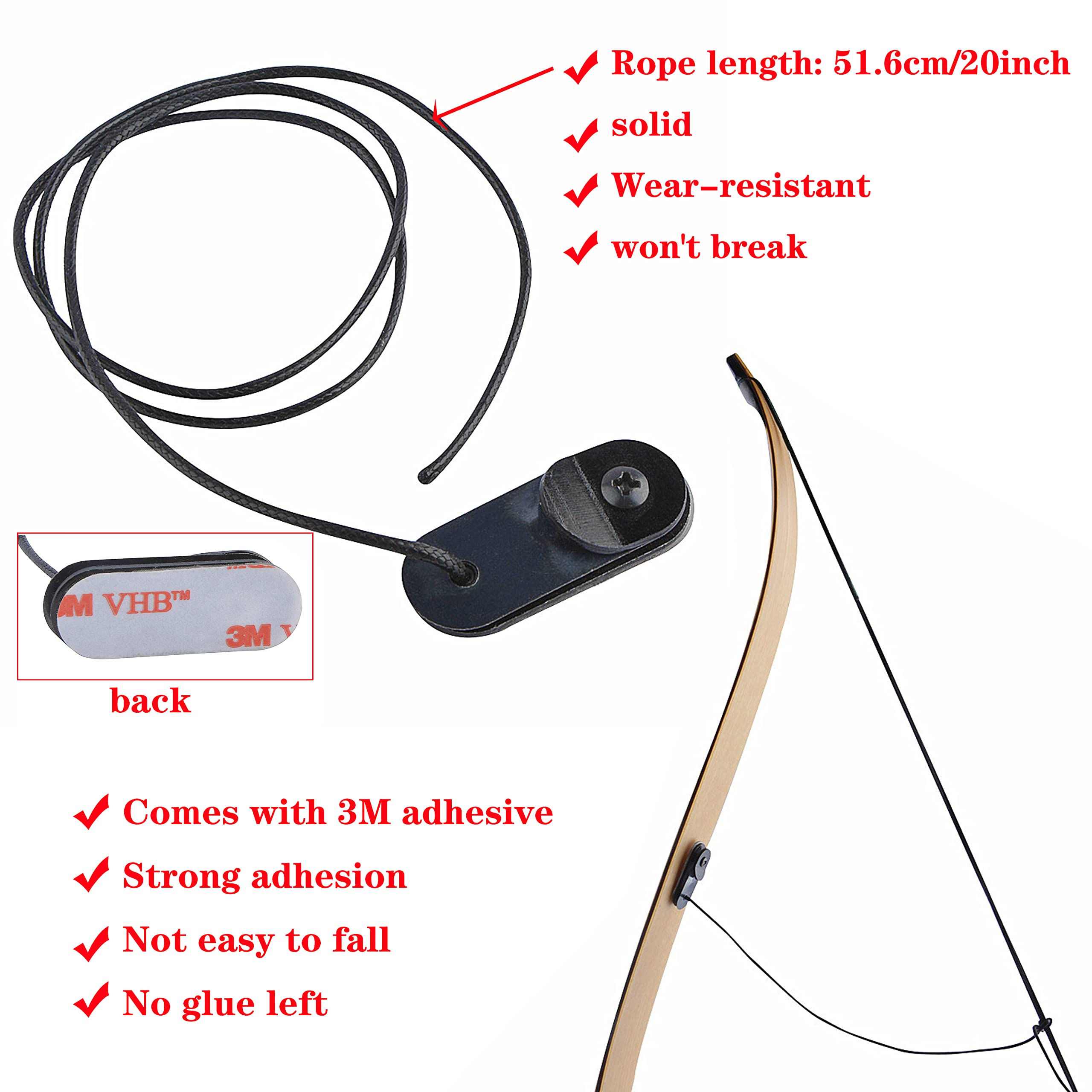 AMEYXGS Archery Clicker Recurve Bow Archery Trainer Equipment Archery Clicker Plate Self-Adhesive Mounted on Bow Limbs for Recurve Bow (BLACK 2)