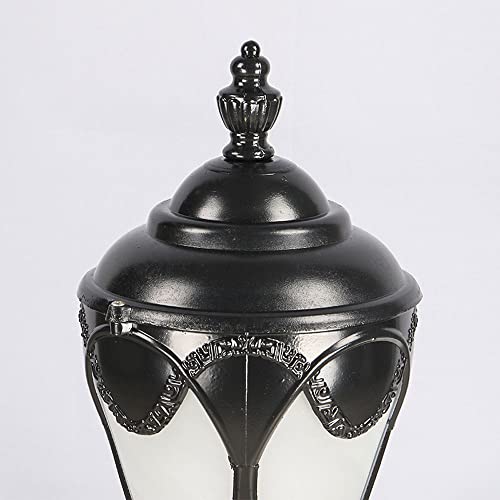 CZLZY Creative Modeling Aluminum Column Light European Style E27 Pillar Lamp Outdoor Post Light Fixtures Waterproof IP55 Glass Lampshade Villa Garden Landscape Light Lawn Lamp