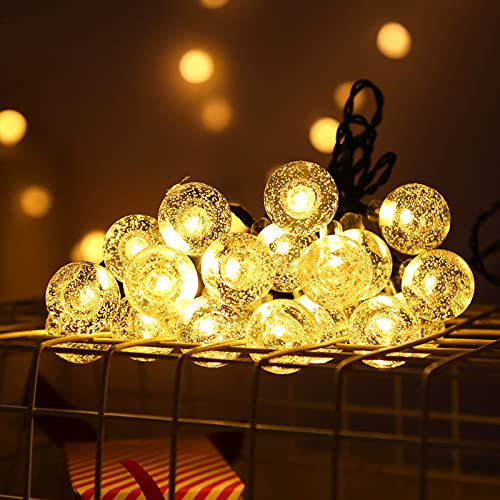 huxi-us 1Pcs Solar Power Globe Lights Garden Crystal Balls Solar Lights Solar Globe String Lights for Garden Yard Home Party Wedding Christmas Decoration