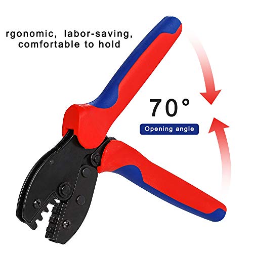 Carkio Solar Crimping Tools Crimper Compatible with Solar Panel 2.5-6.0mm² PV Cable and Connector Male Female Solar Cable Connection