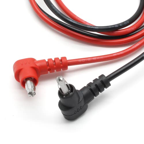 BokWin 2pairs 71cm/28" Long Banana Plug Multimeter Probe Test Lead Cable Digital Laboratory Multimeter Voltmeter Test Lead Probe Wire Cable 1000V,Black Red