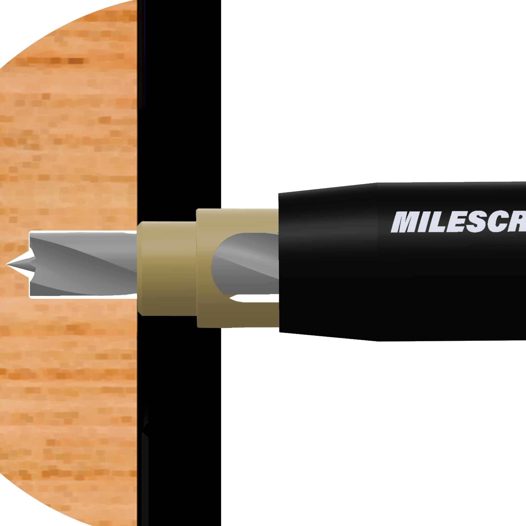 Milescraft 2313 1/4" ShelfPinBit - For drilling shelf pin holes (23130003)