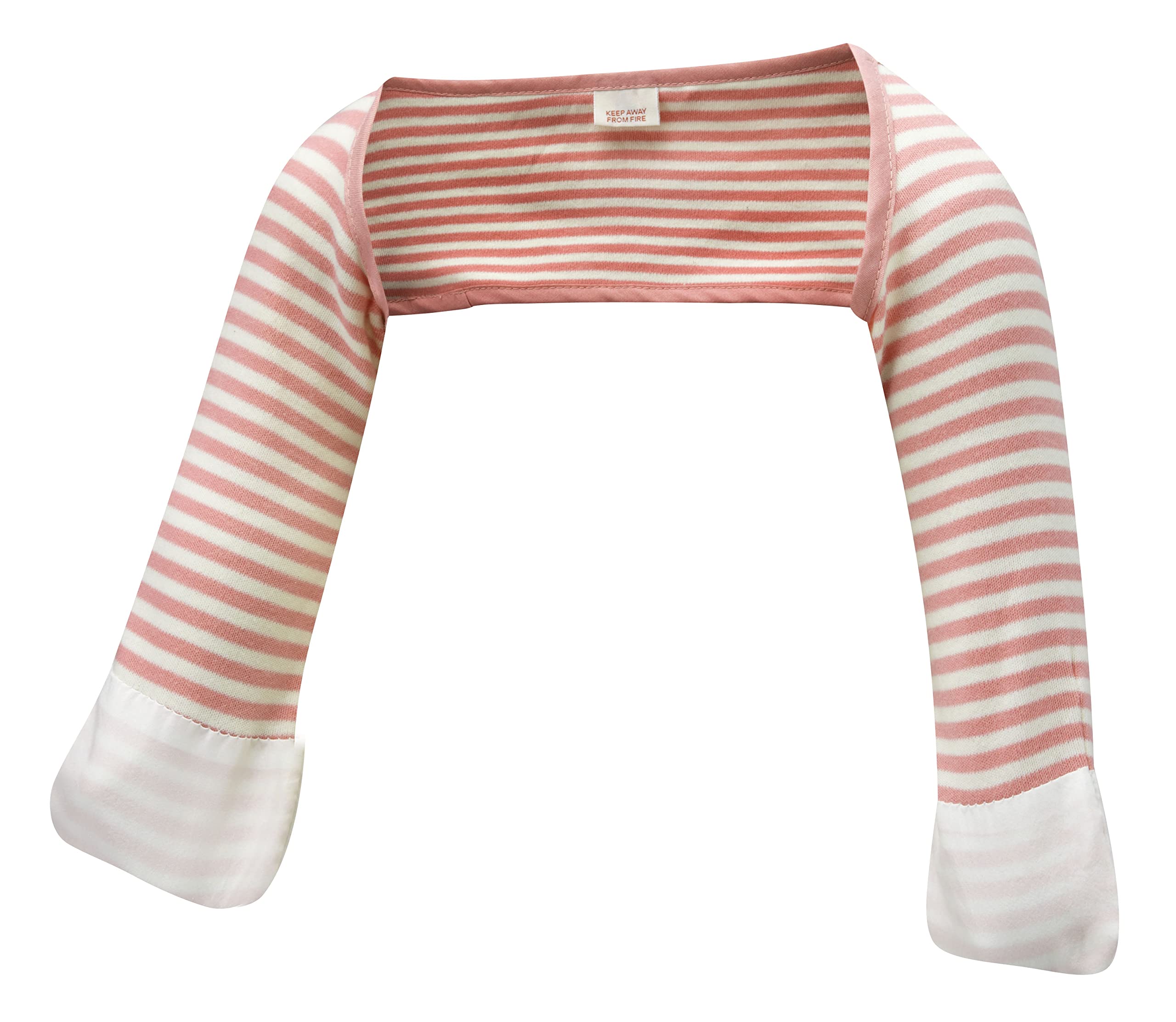 ScratchSleeves | Girls' Stay-On Scratch Mitts | Stripes | Pink and Cream | 21-24m