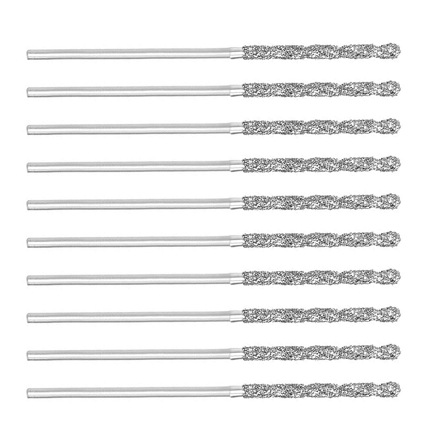 Bettomshin 10Pcs Diamond Drill Bit, 1mm Diamond Twist Drill Bit Set for Drilling Stone Jewelry Sea Glass Beach Shells Gemstones