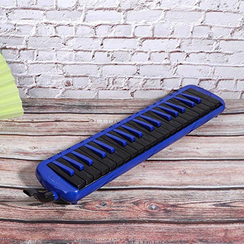 F-37s Melodica 37 Key with Mouthpiece Air Piano Keyboard Wind Musical Instrument Suitable for Beginner Practice + Bag F-37s(blue)