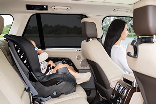 Autopect Side Window Sunshade Sock Screen-Shade (Pack of 2) β Block Sun Rays to Keep Car Interior Cool and Comfortable β Elasticized Universal Fit Mesh Sun Shade for Car, Truck, SUV, Van