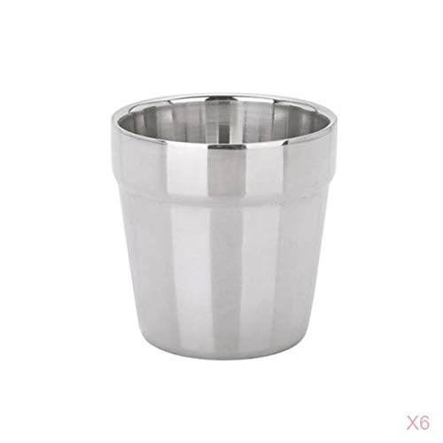 Baoblaze 6Pcs 180ml Stainless Steel Vacuum Insulated Cup