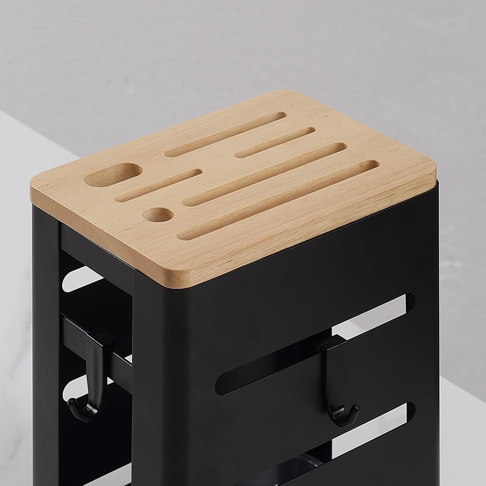 Giftburg Knife Block Holder, Kitchen Knife Organizer Storage Stand 8 Slots, Kitchen Block Knife Holder, Storage Rack,Safe to Use Different Size Shape Knife Sharpeners Scissors Kitchen Countertop