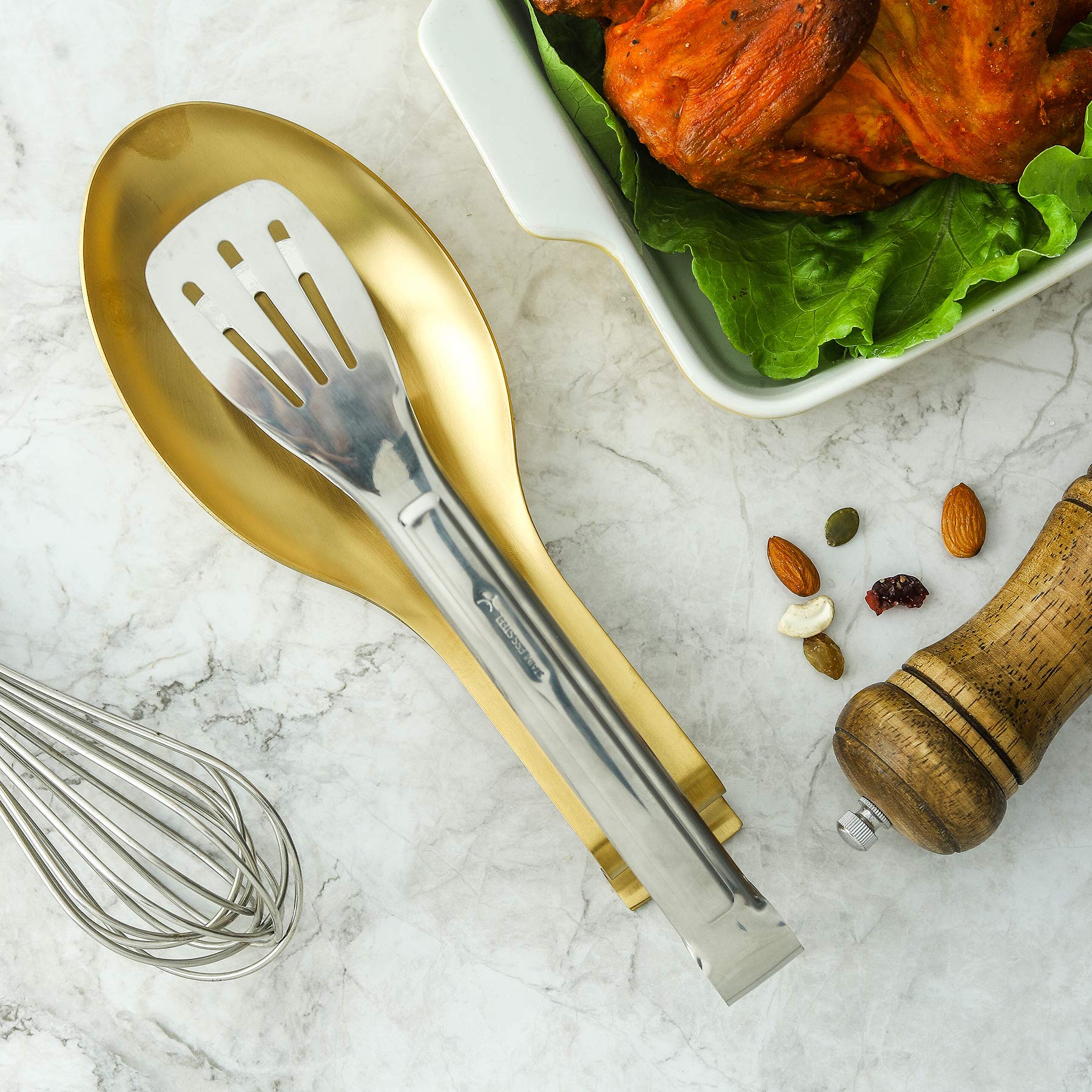 BETTWILL Gold Spoon Rest for Kitchen Counter