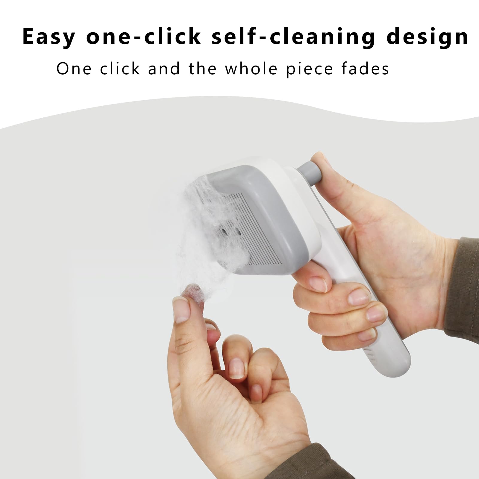 Cat brush with negative ions,Self Cleaning Slicker Brush for Dogs & Cats with Release Button,Cat Brush for Long or Short Haired Cats,Cat Brushes for Indoor Cats Shedding,Calming dogs and cats