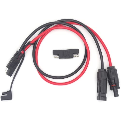 Billion wealth 23.6 inch 10AWG Solar Panel Connector to SAE Adapter Extension Cable Compatible with Solar Panels Kit