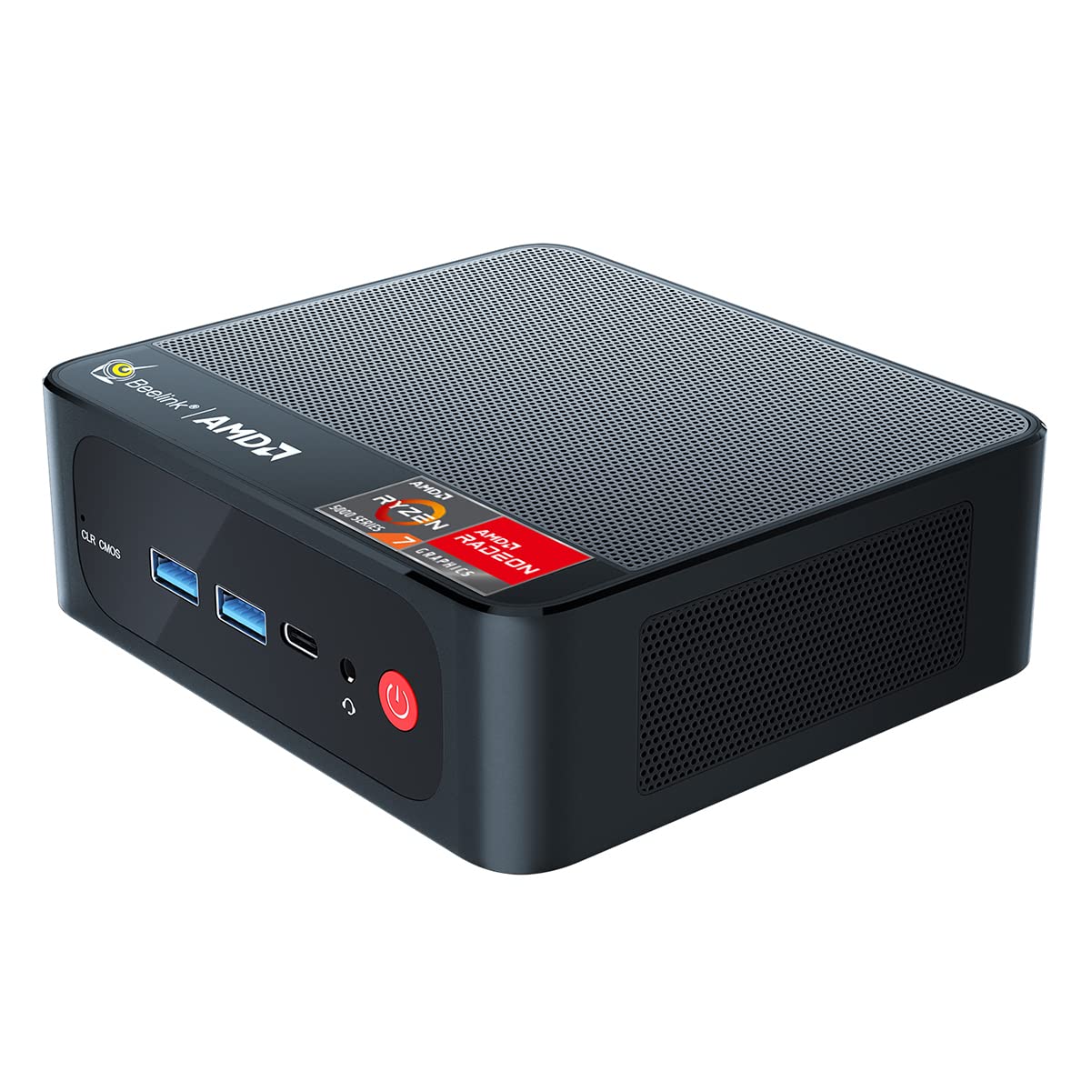 Beelink SER5 Mini PC,AMD Ryzen 7 5800H Processor,Mini Computer with 16G DDR4 RAM/500GB M.2 NVMe 2280 SSD,4K FPS/Three-Screen Display/WiFi 6/BT5.2/Support Auto Power On