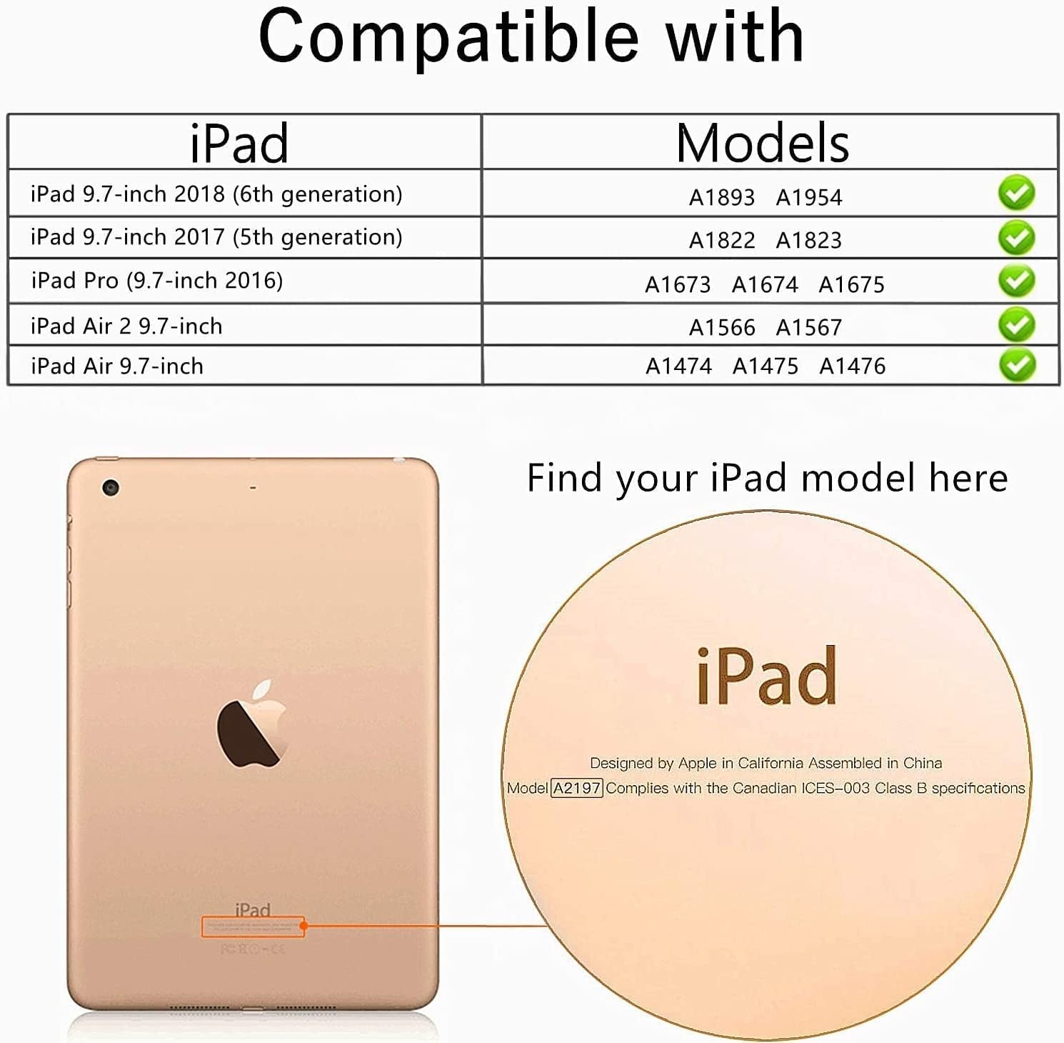 AVAWO Kids Case for iPad 6th/5th Generation, iPad 9.7 Inch 2018/2017 & iPad Air 2 Case, Built in Screen Protector, Shockproof Handle Stand Kids Case for 9.7-inch iPad 5th & 6th Gen & iPad Air 2, Rose