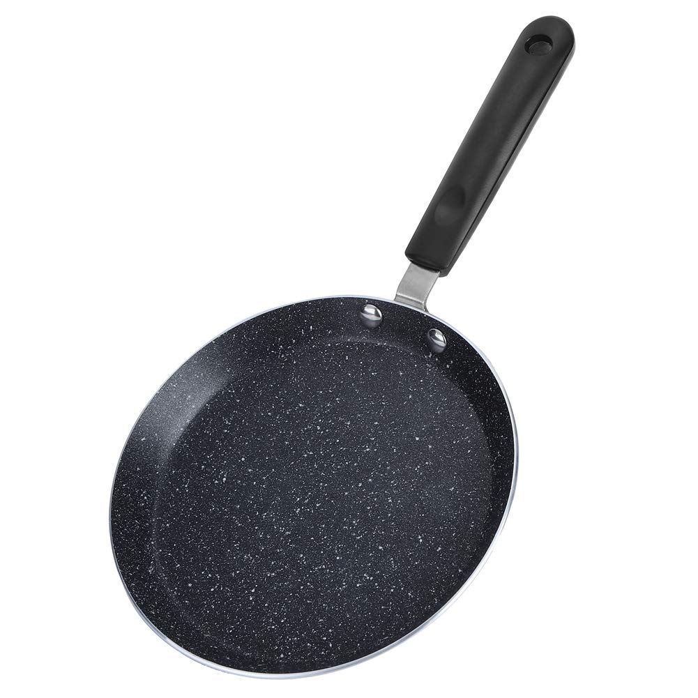 Beufee Frying Pans, Non Stick Mini Induction Pan for Crepes and Pancakes Crepe Pan Fry Pan Egg Pan Omelet Pans for Home Restaurant Kitchen(M)