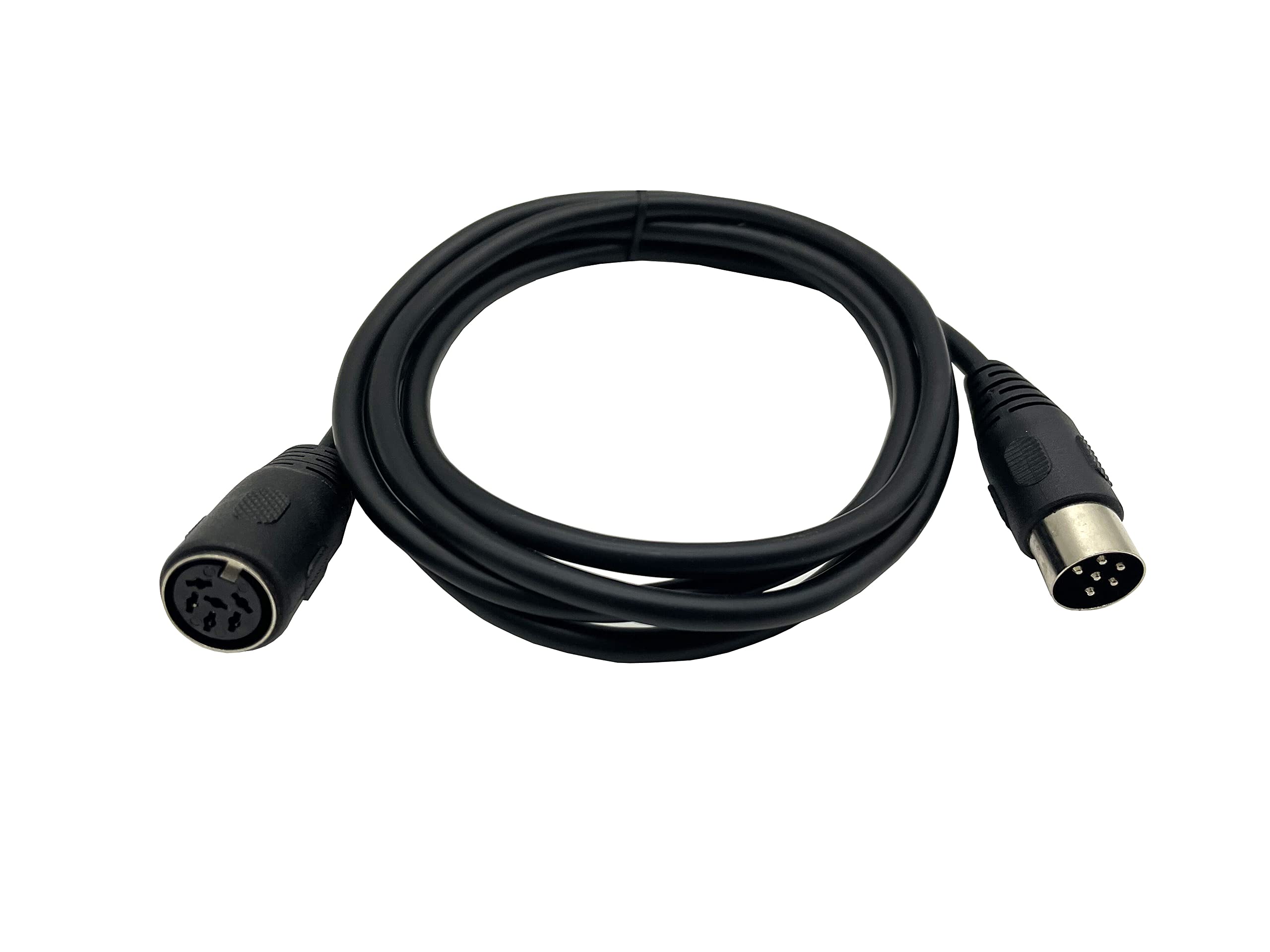 Dafensoy MIDI Cable, 6 Pin DIN MIDI Male to Female Extension Adapter Cord, for Microphone Recording, Mixing, and More (1.5M/5Ft)
