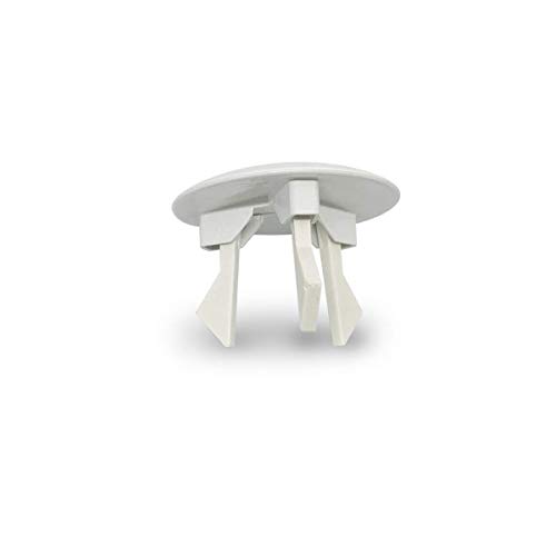 Fischer Overflow Cap TTP K White Lid Suitable for Hole on Sinks, Sinks and Bidets for Bathrooms and Kitchens, 551886