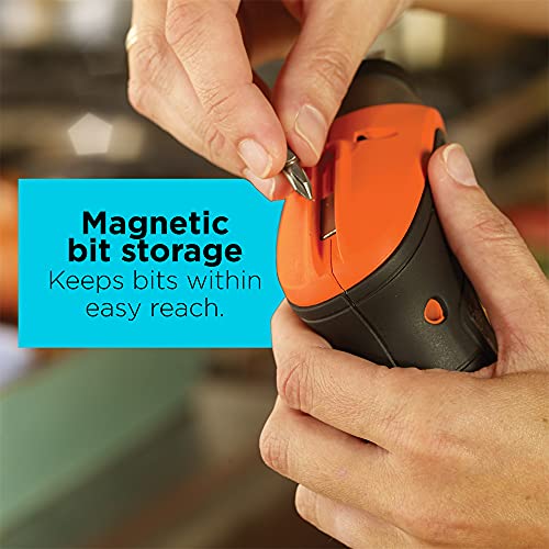 BLACK+DECKER 4V MAX* Cordless Screwdriver with LED Light (BDCS30C)