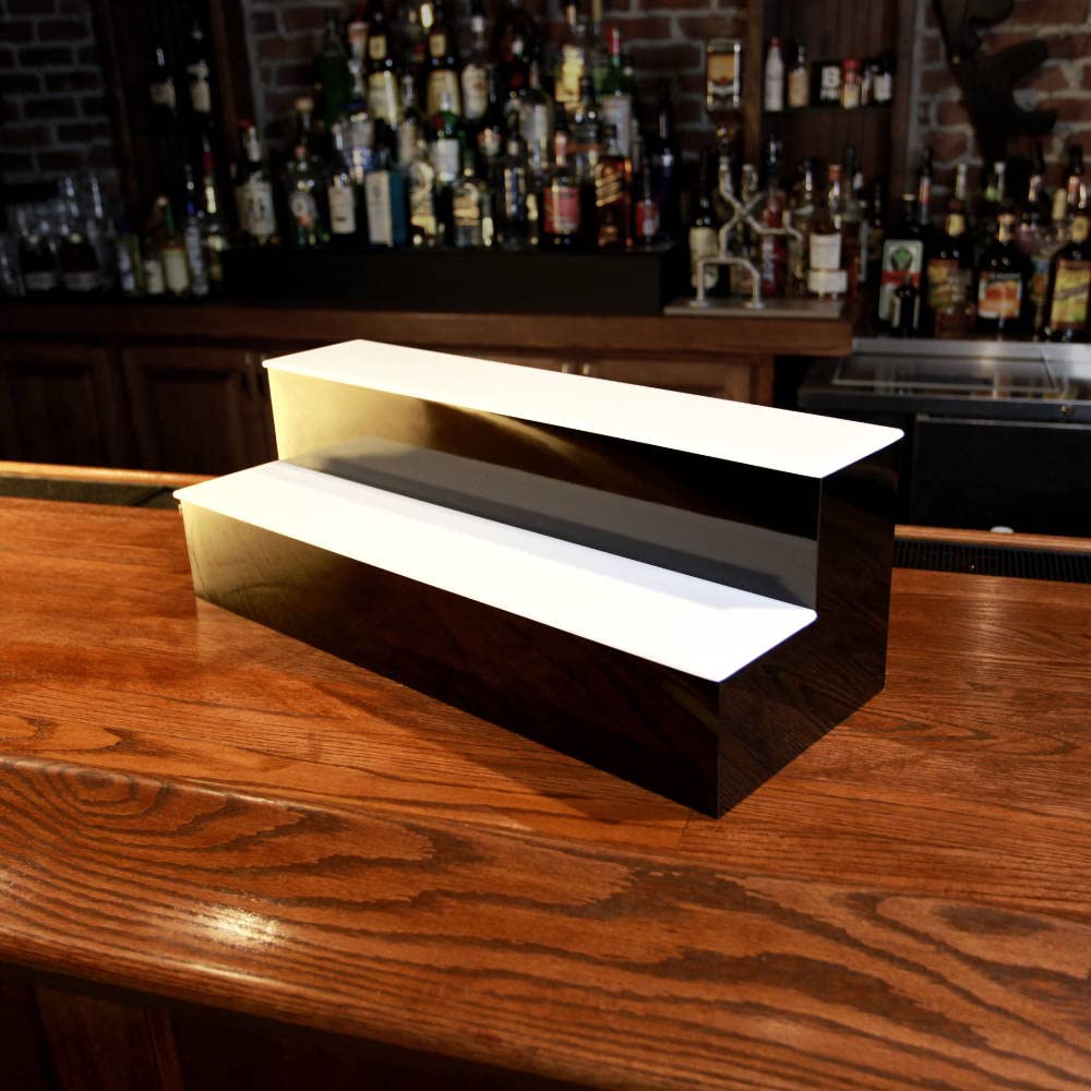BARCONIC® LED Liquor Bottle Display Shelf - 2 Tier (Step) - 48"