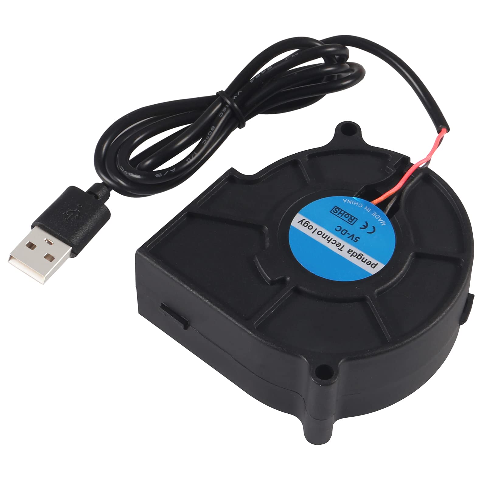 Aoicrie 7530 Blower Fan,75mm Blower Fan, 75mm x 30mm 5V Dual Ball Bearing DC Brushless Cooling Blower Fan (1)