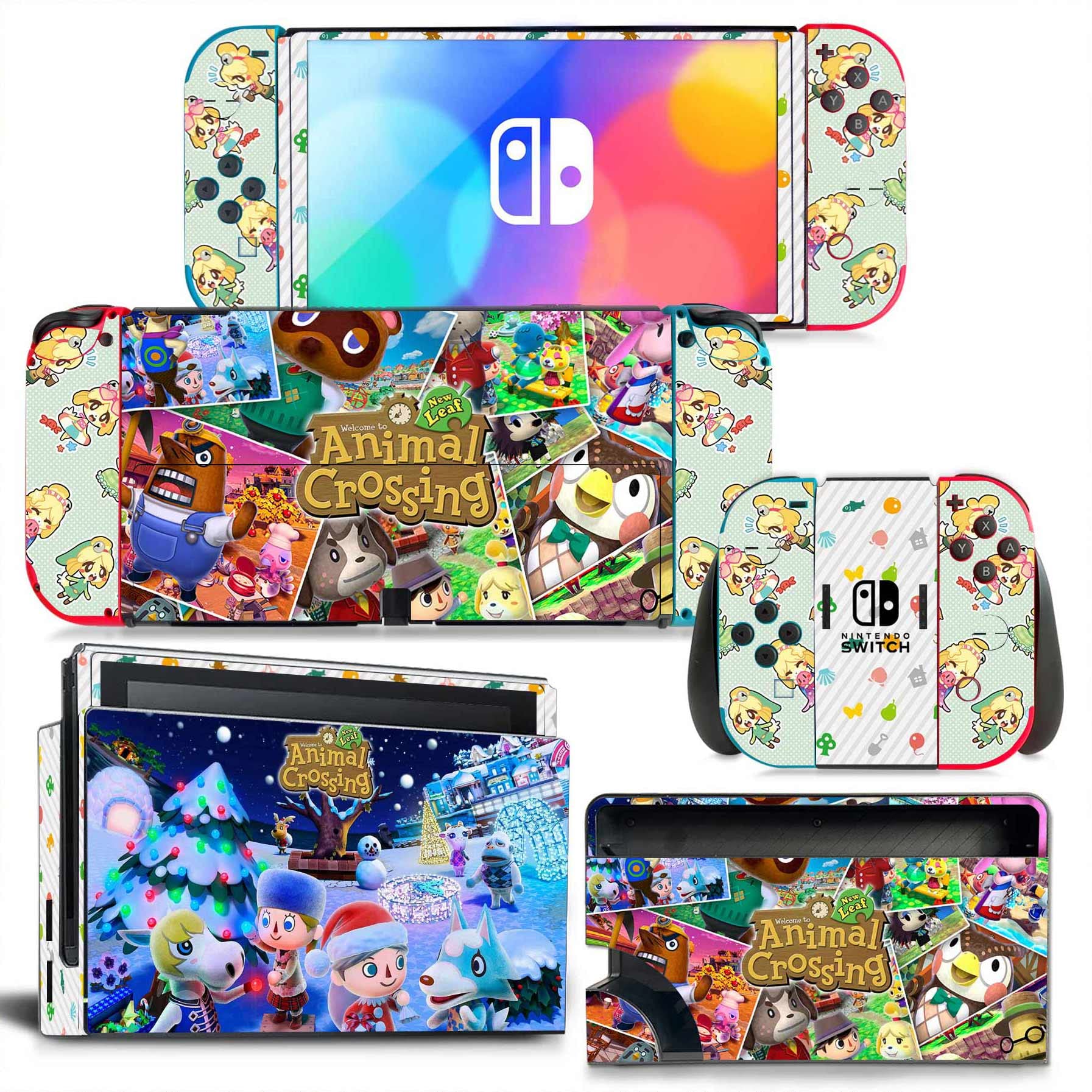 InnaGeek - Protective Skin Sticker Vinyl for Nintendo Switch OLED Animal Crossing Christmas